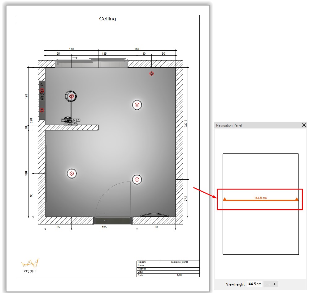 Ceiling Plan – View Height